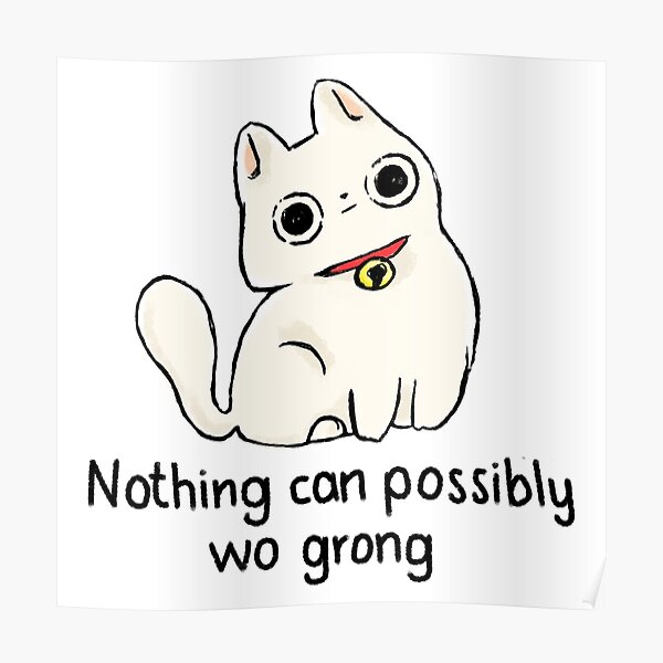 "Jinx Cat" Poster by Dinosaursonacid | Redbubble