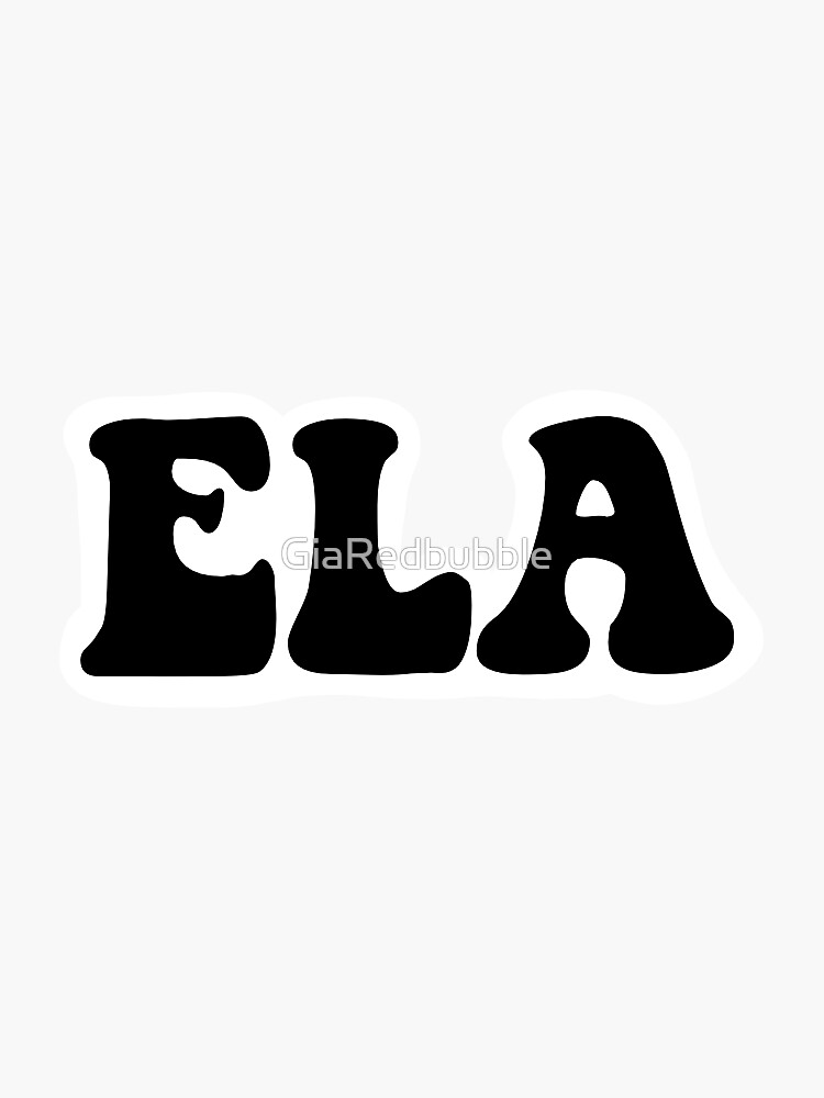 "ELA class label" Sticker for Sale by GiaRedbubble | Redbubble