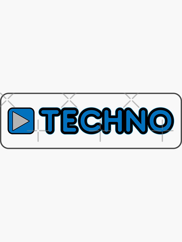 "Play Techno" Sticker for Sale by JessWavelle | Redbubble