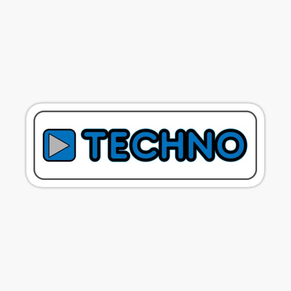"Play Techno" Sticker for Sale by JessWavelle | Redbubble