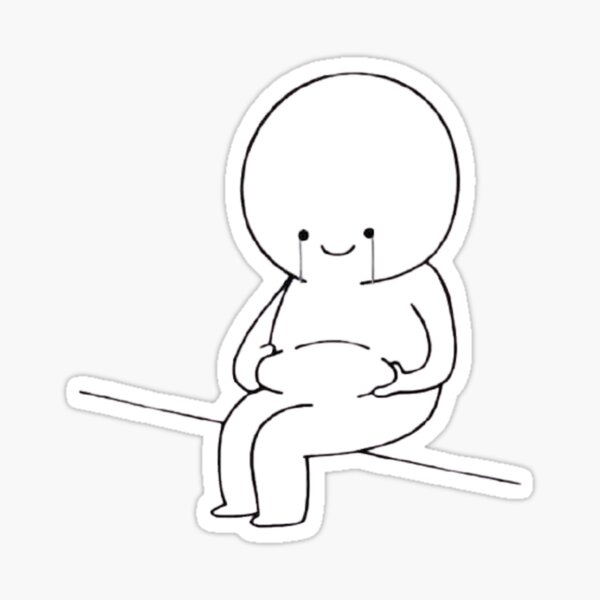 "sad belly fat" Sticker by weirdosshop | Redbubble