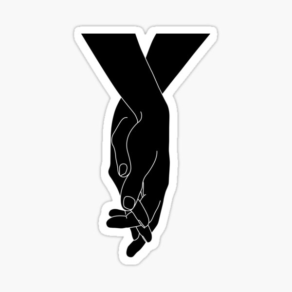 "Black Holding hands " Sticker for Sale by HeyMayStudio | Redbubble