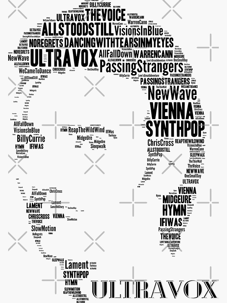 "Ultravox - Midge Ure" Sticker for Sale by TheIcons | Redbubble