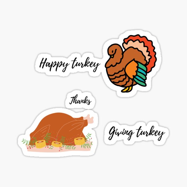 "Happy Sad Turkey" Sticker for Sale by TTP20 | Redbubble