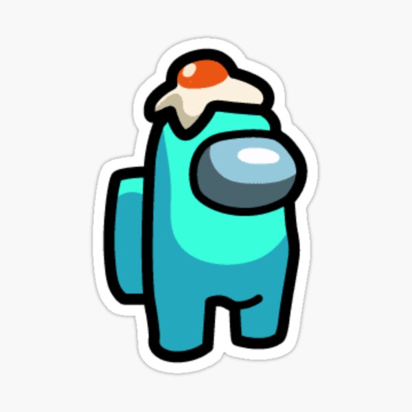Among Us Character Light Blue Stickers | Redbubble