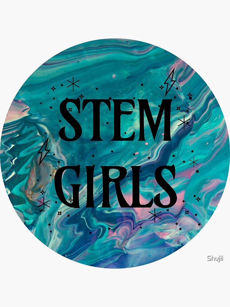"STEM Girls" Sticker for Sale by Shujii | Redbubble