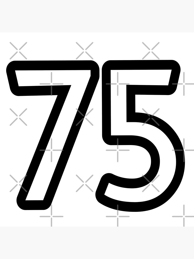 "Number 75 jersey Minimal" Poster for Sale by Impressions94 | Redbubble