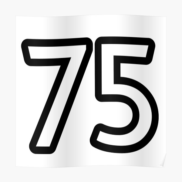 "Number 75 jersey Minimal" Poster for Sale by Impressions94 | Redbubble