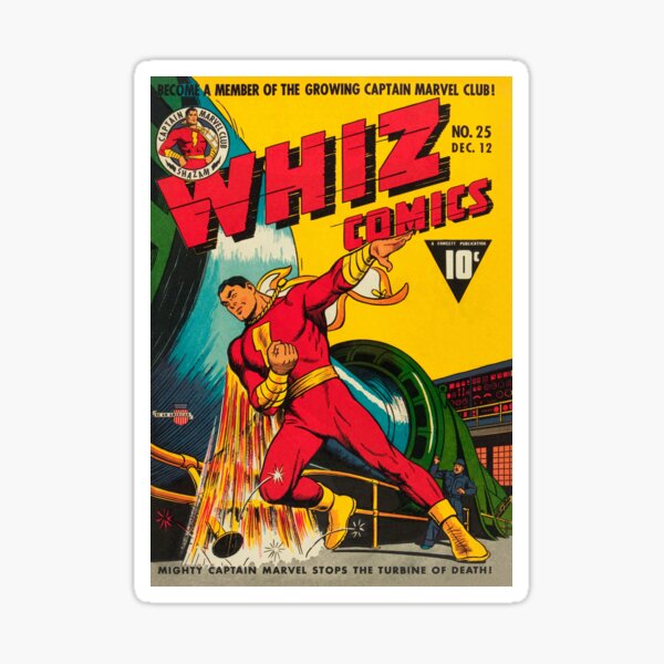 "Whiz Comics #25" Sticker for Sale by GraphicsGallery | Redbubble