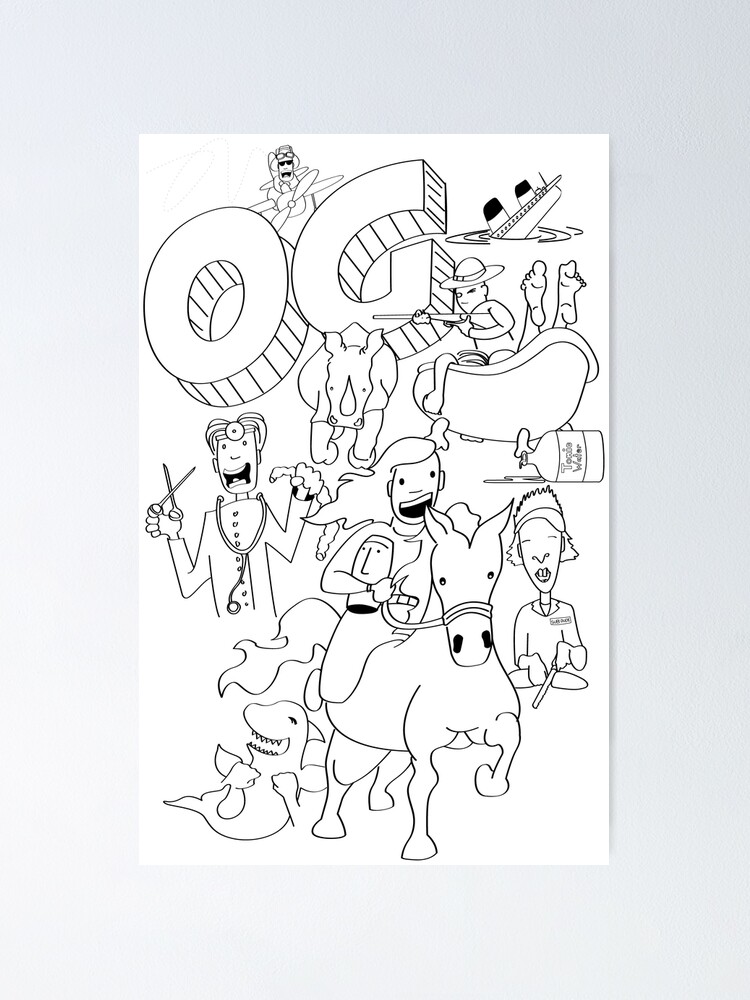 "OG Original Gangsta Cartoon" Poster by designermiket | Redbubble