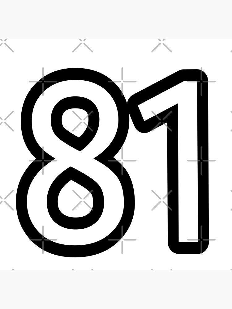 "Number 81 jersey Minimal" Poster by Impressions94 | Redbubble