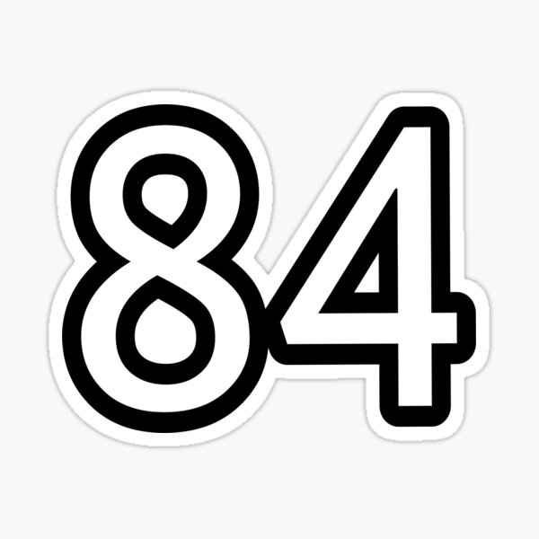 "Number 84 jersey Minimal" Sticker for Sale by Impressions94 | Redbubble