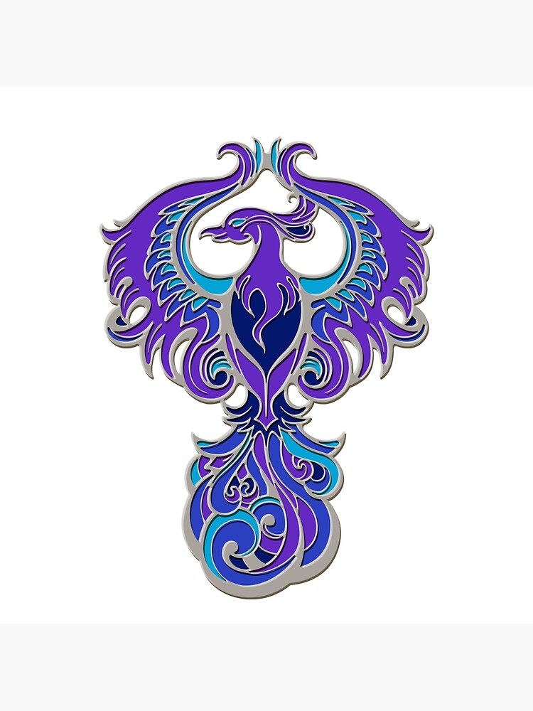 "Blue Phoenix" Sticker by echochernik | Redbubble