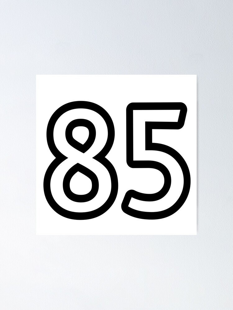 "Number 85 jersey Minimal" Poster by Impressions94 | Redbubble