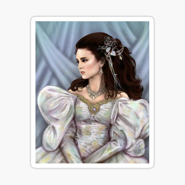 "Labyrinth Sarah in her Masquerade Costume" Sticker for Sale by Jessica ...