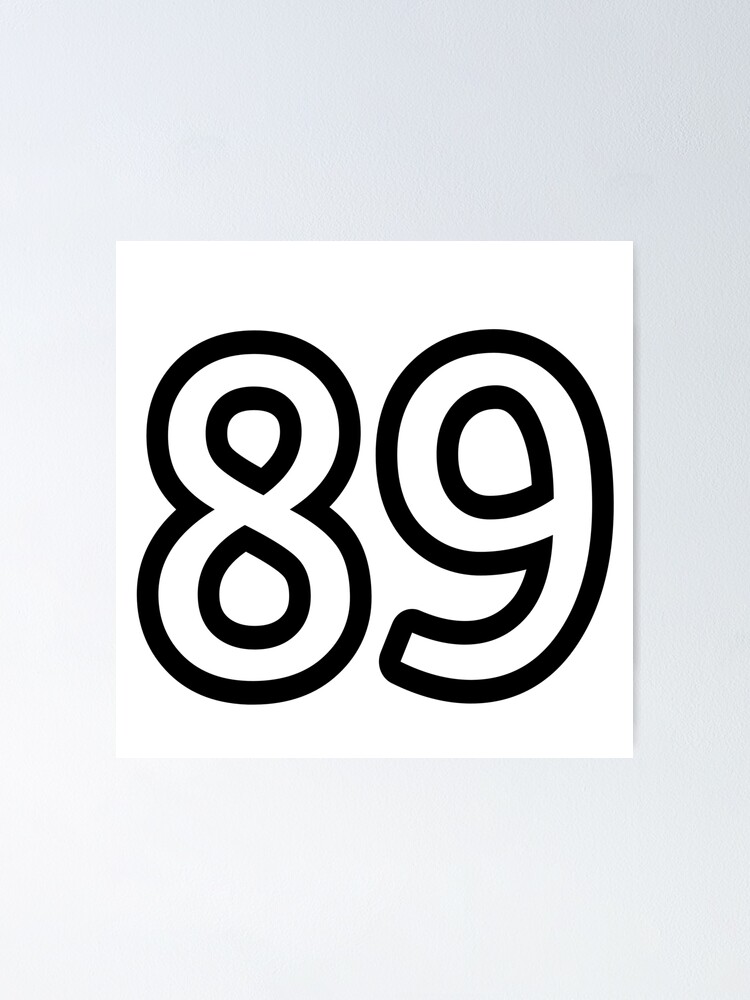 "Number 89 jersey Minimal" Poster for Sale by Impressions94 | Redbubble