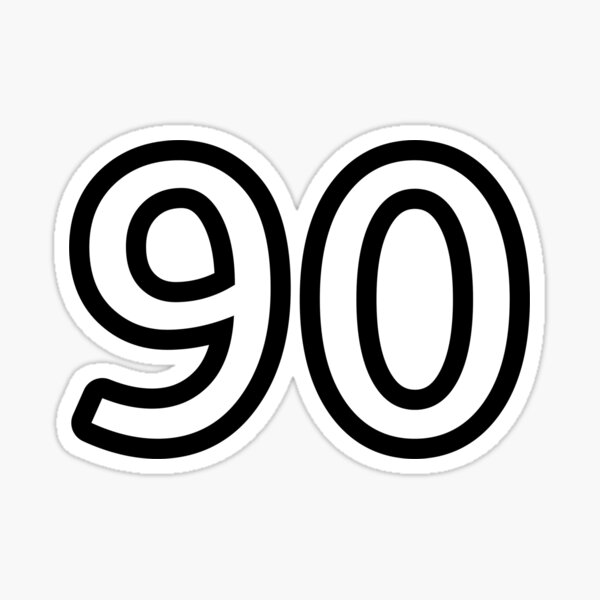 "Number 90 jersey Minimal" Sticker for Sale by Impressions94 | Redbubble