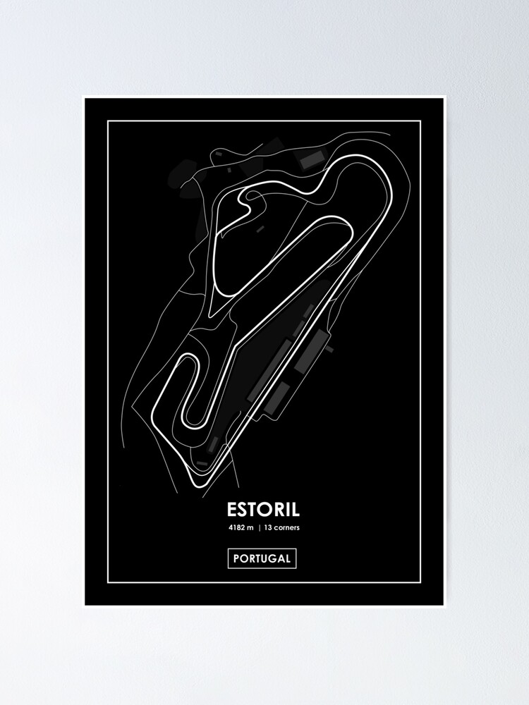 "Estoril - Portugal Track Map WHITE" Poster for Sale by andreanastasio ...