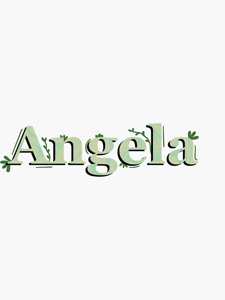 Angela” sticker [custom] " Sticker by AestheticArtzy | Redbubble