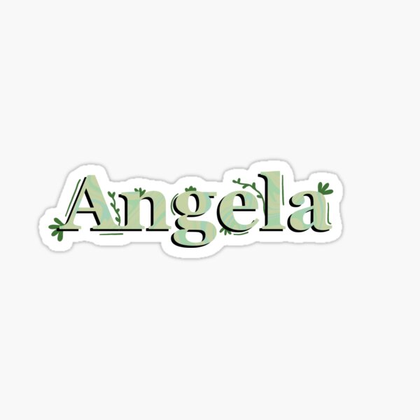 Angela” sticker [custom] " Sticker by AestheticArtzy | Redbubble