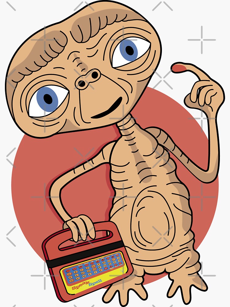 " E.T. the Extra-Terrestrial" Sticker by ripthic | Redbubble