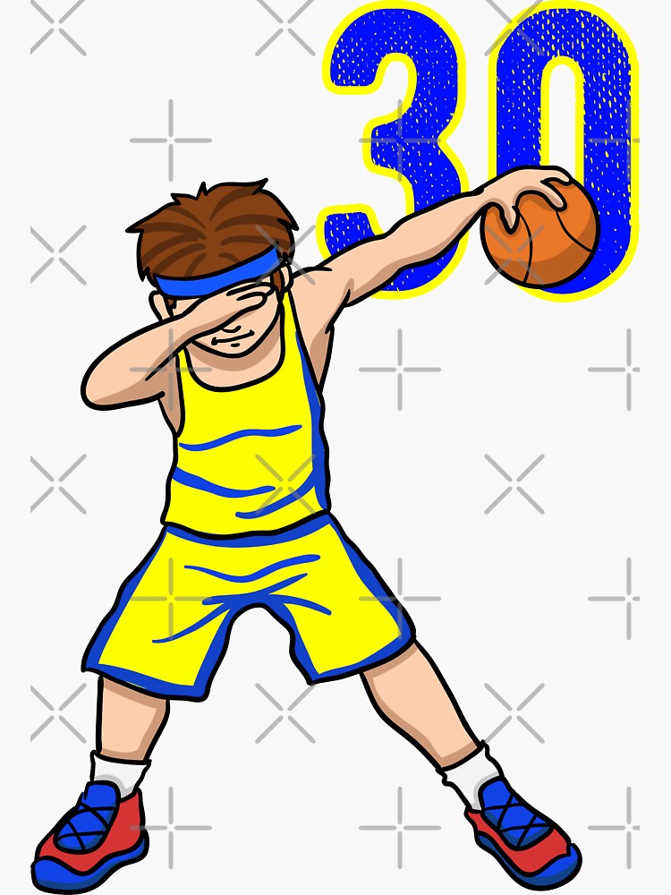 "Cool Yellow Blue Basketball Team Number 30 Basketball Player BBall ...