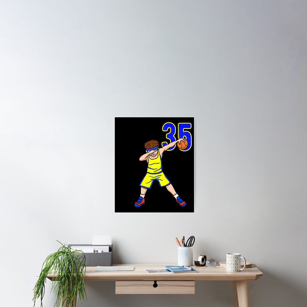 "Cool Yellow Blue Basketball Team Number 35 Basketball Player BBall ...