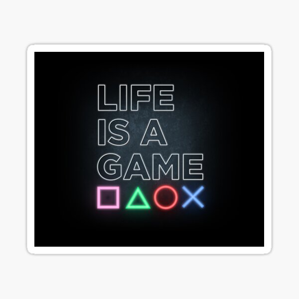 "Life Is A Game Video Game Controller Buttons" Sticker for Sale by ...