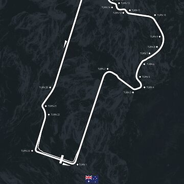 "Mount Panorama Circuit - Racetrack Map" Poster by Mapstars | Redbubble