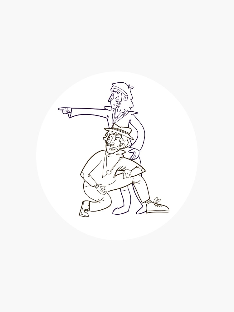 "The Mighty Boosh" Sticker by towsersfactory | Redbubble