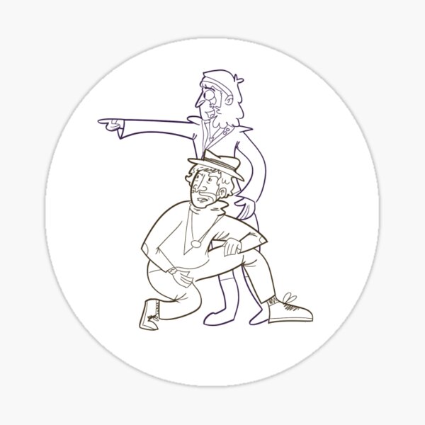 "The Mighty Boosh" Sticker by towsersfactory | Redbubble