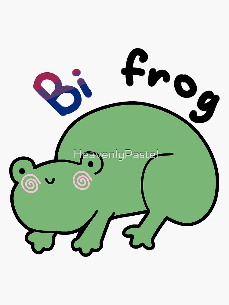 "Bi colored pride frog blush swirls" Sticker for Sale by HeavenlyPastel ...