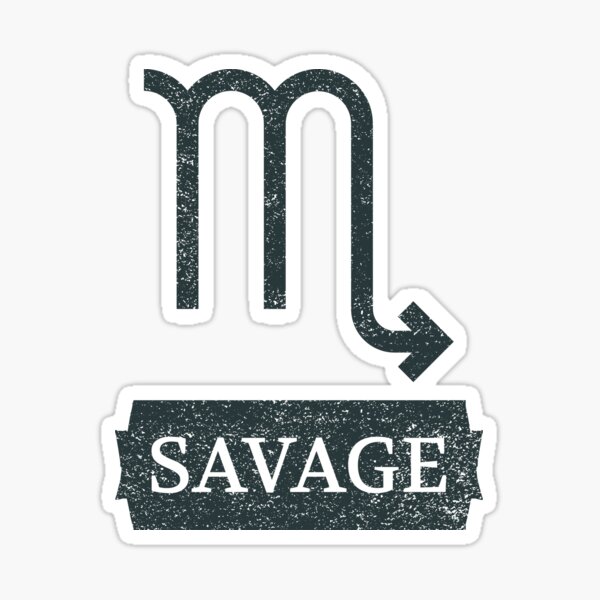 "Savage Scorpio" Sticker for Sale by 5sharksfighting | Redbubble