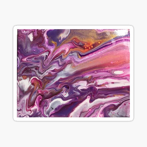 "Pink Flow " Sticker by Sasa-paints | Redbubble