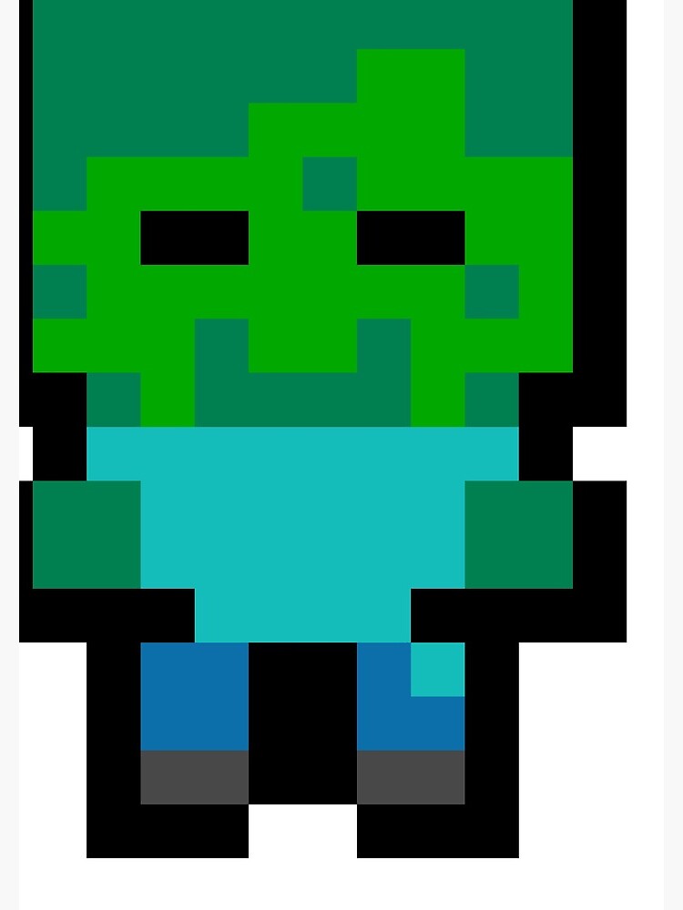 Zombie Pixel Art Minecraft Pixilart Minecraft Zombie Head By
