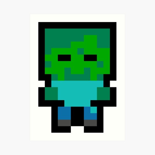 "Pixel Zombie" Art Print by ImpishMATT | Redbubble