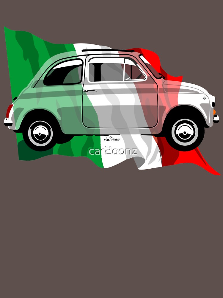 "Fiat 500 Italian flag" T-shirt by car2oonz | Redbubble