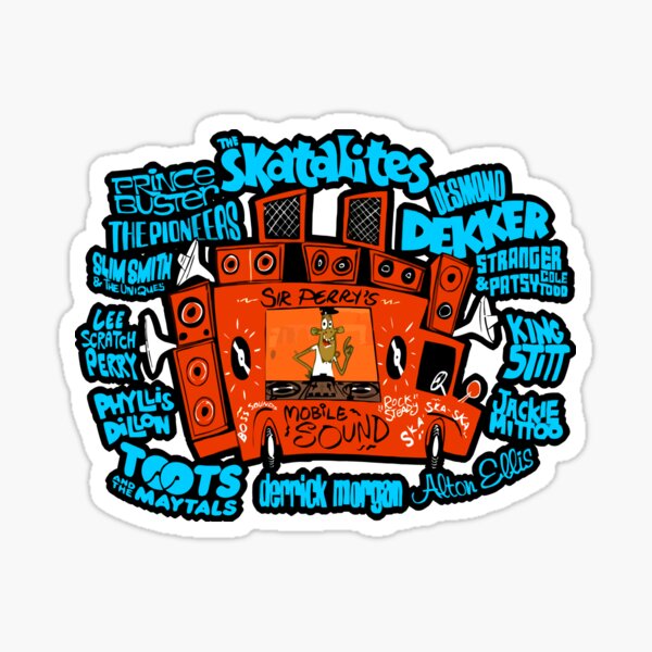 "Jamaican Mobile Sound System, Mods Version" Sticker for Sale by ...