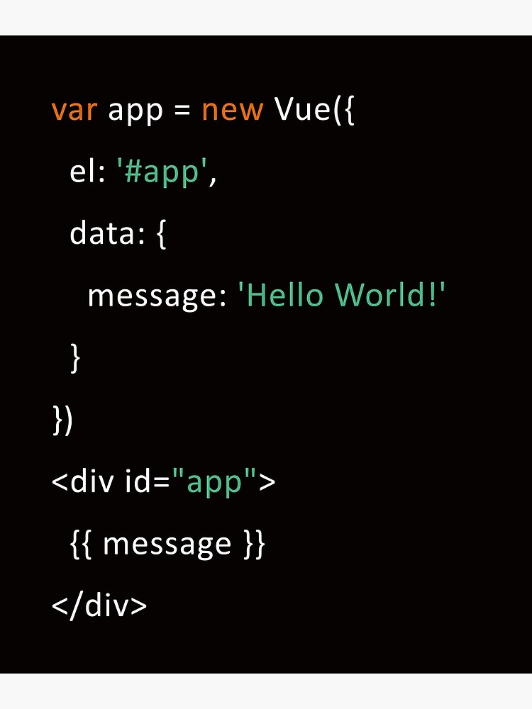 Vue Js Vuejs Javascript Framework Poster By Vladocar Redbubble