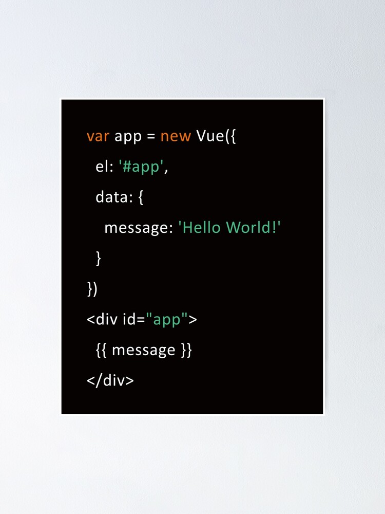 Vue Js Vuejs Javascript Framework Poster By Vladocar Redbubble 8789