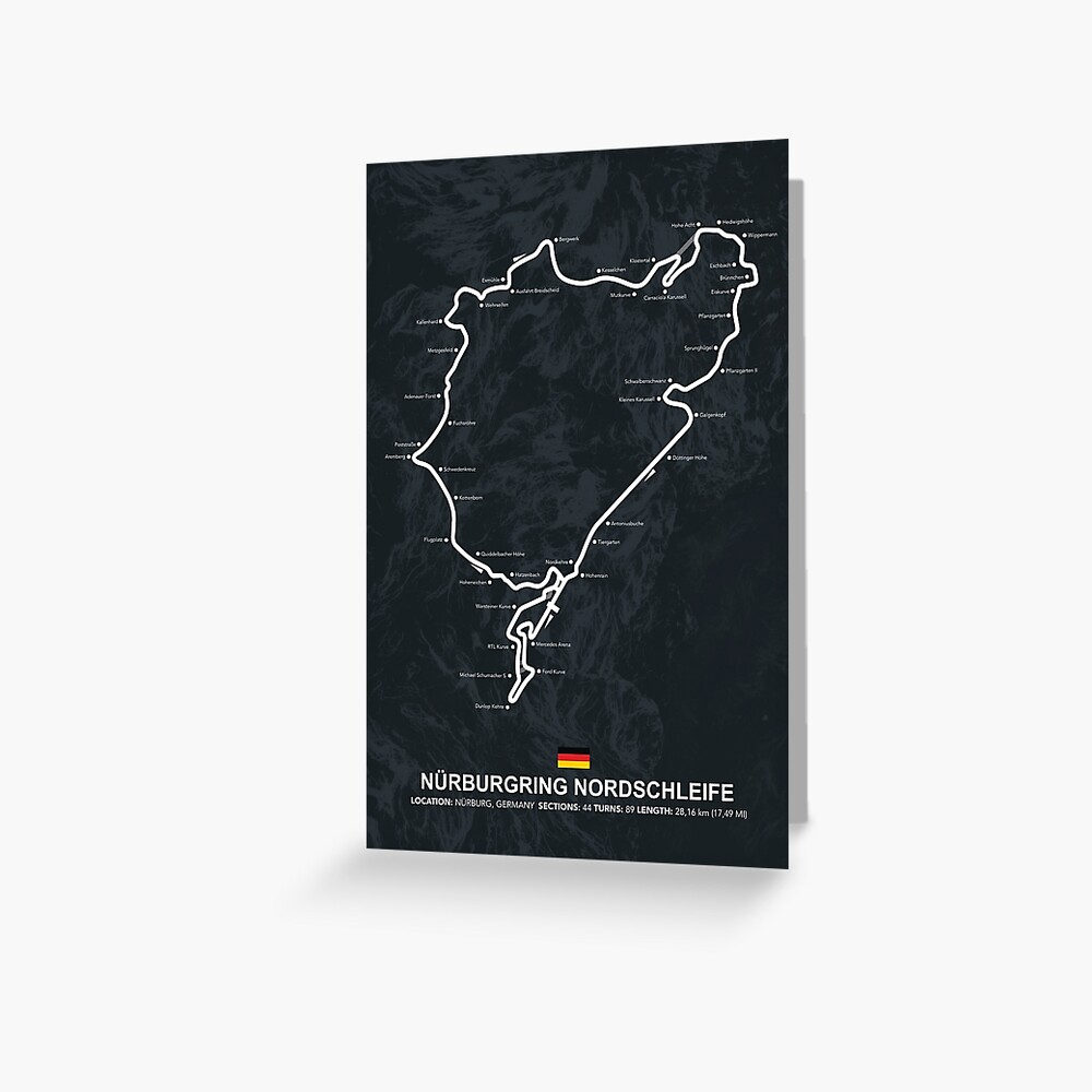 "Nürburgring Nordschleife - Racetack Map" Poster by Mapstars | Redbubble