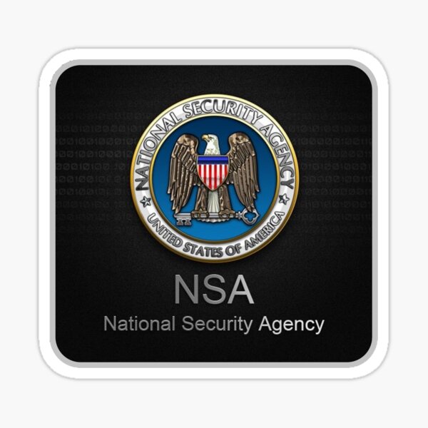 "NSA NATIONAL SECURITY AGENCY" Sticker for Sale by coffeecountyjim ...