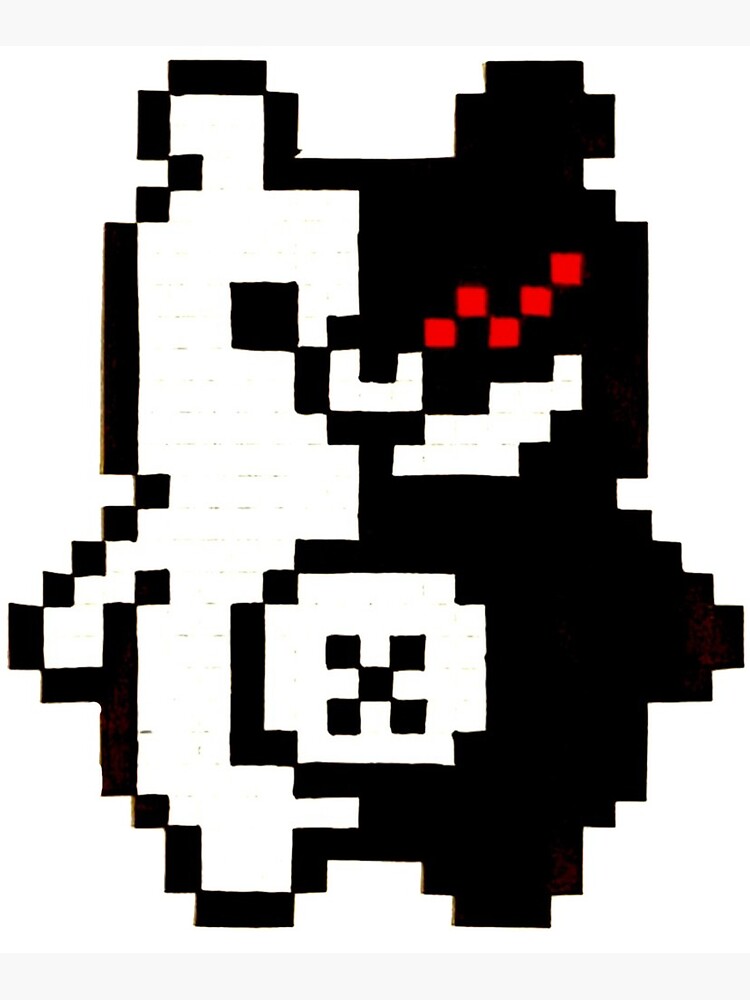 Pixel Monokuma Sticker By Anonkun1111 Anime Pixel Art, Pixel Art ...