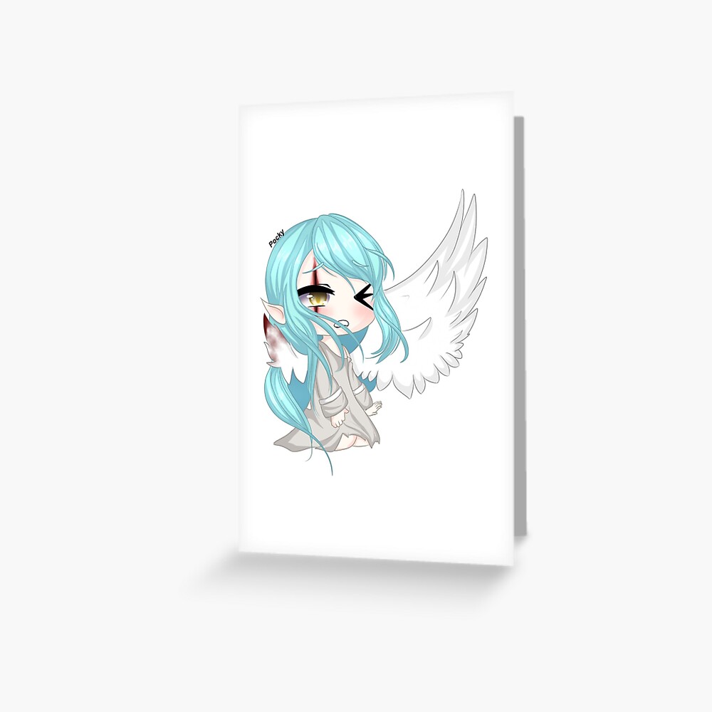 "Gacha Life - Gacha Engel mit gebrochenem Flügel" Grußkarte von ...