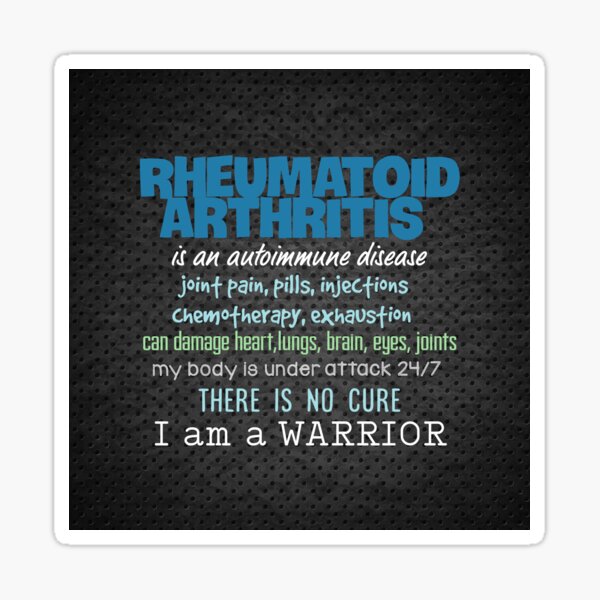 "Rheumatoid arthritis warriors " Sticker for Sale by ChristaMY | Redbubble