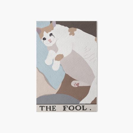 "The Fool - Crying Meme Cat Tarot" Art Board Print by l-macowan | Redbubble