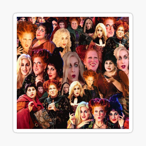 "Hocus pocus collage" Sticker for Sale by Funkybrush | Redbubble