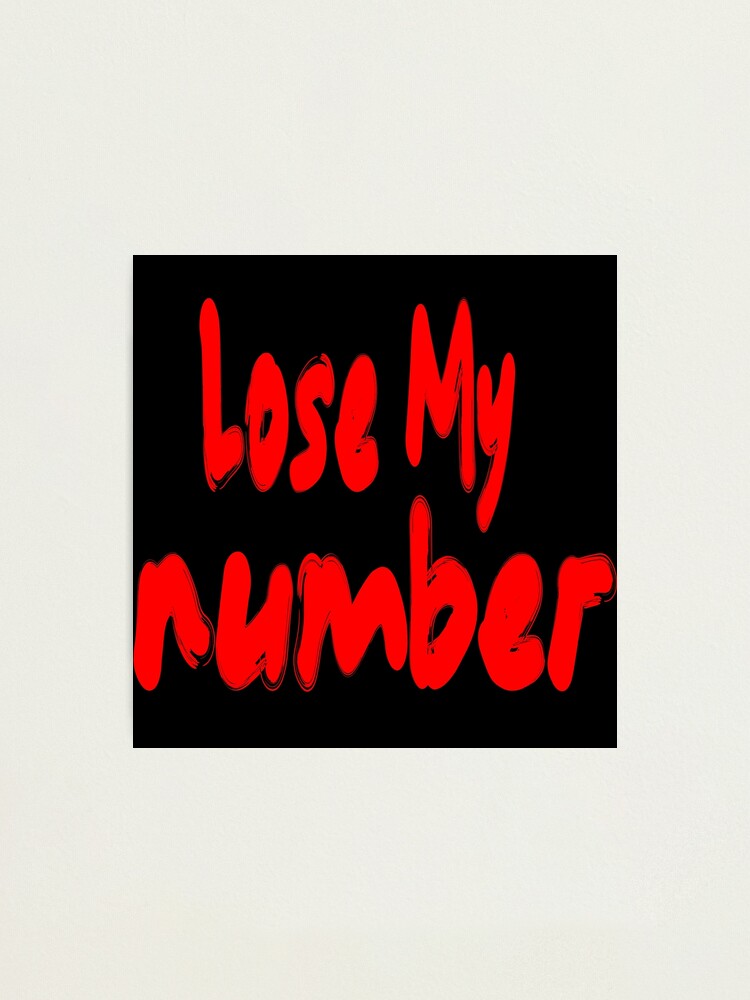 Lámina fotográfica «Lose My Number - Lápiz labial Graffiti Sexy Font ...