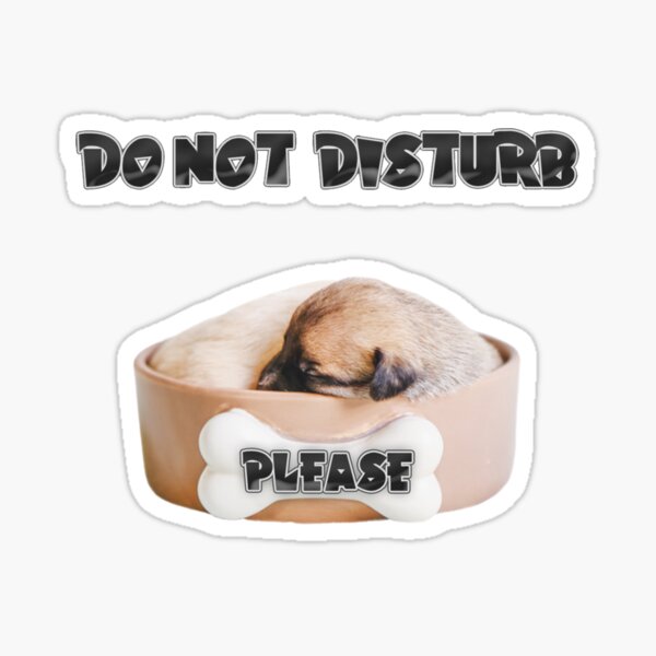 "Do Not Disturb Please" Sticker for Sale by Sofiacm5 | Redbubble