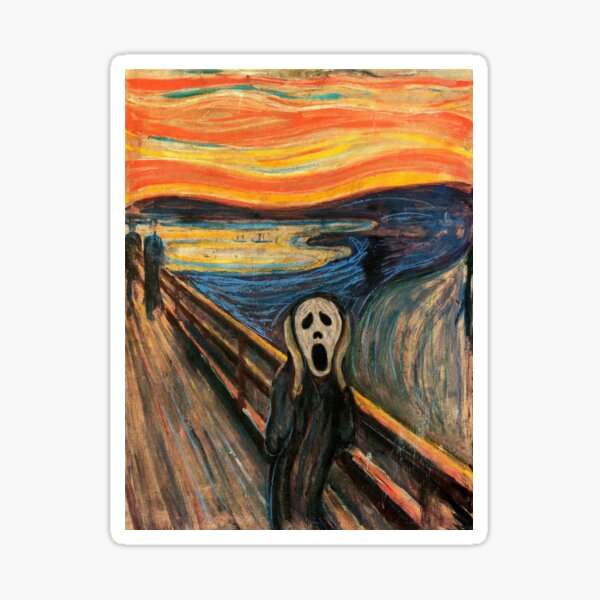 "Double Scream Painting" Sticker for Sale by gaf1852 | Redbubble